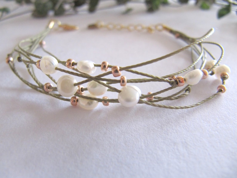 Multi String Perlen Armband, Minimalistische Armband mit ...