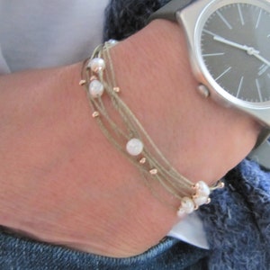 Multi String Perlen Armband, Minimalistische Armband mit ...