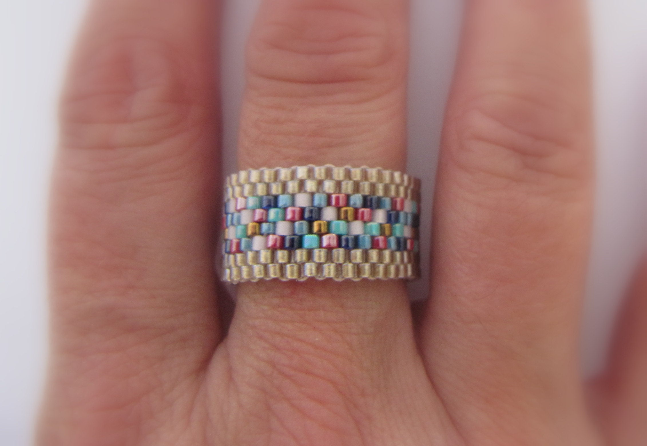 Miyuki Ring Peyote Ring Antialergic Ring Miyuki Gift for - Etsy