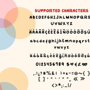 MaruNote kawaii handwriting type Bold OTF Cute Font Chunky | Etsy