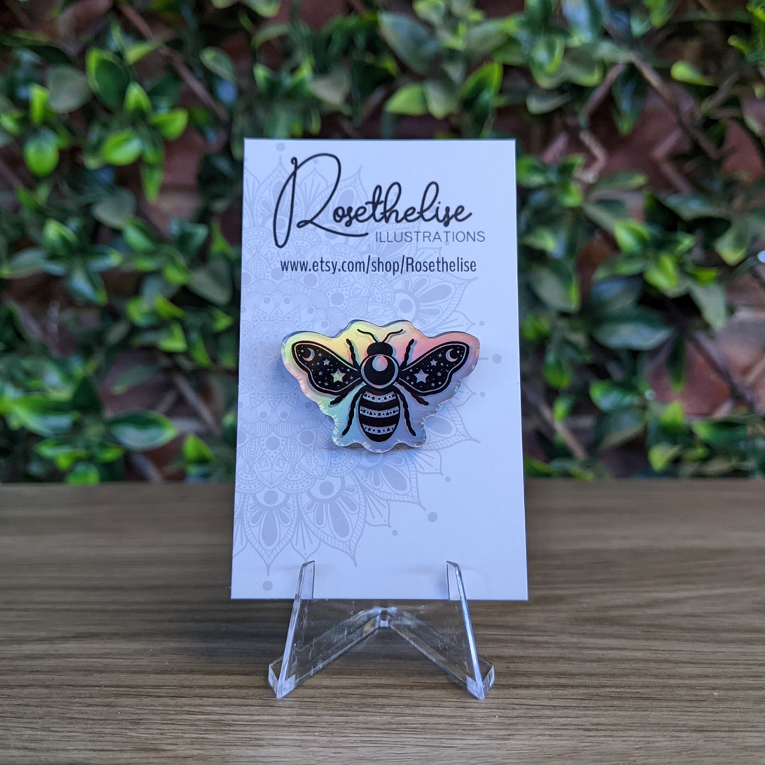 Mystical Bee Holographic Pin - Etsy