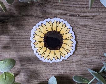 Sunflower Sticker Sheet Hand Drawn Sunflower Designs - Etsy