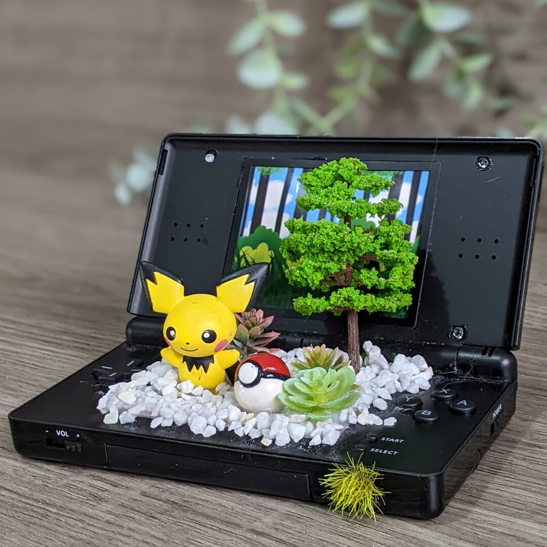 Pichu Pokemon Terrarium Diorama Black DS Lite - Etsy Australia