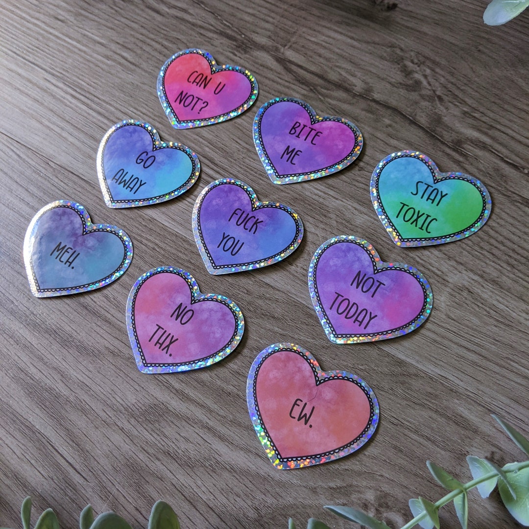 Toxic Hearts Sticker Set - Etsy