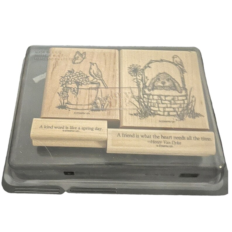 Serene Spring Rubber Stamp Kit 2008 Stampin' Up Retired 4 Piece Set ...