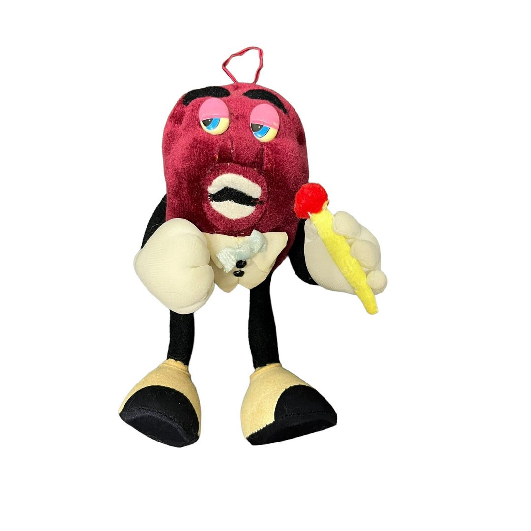 VTG 1988 California Raisins Plush Toy - Bendable Male Singer With ...