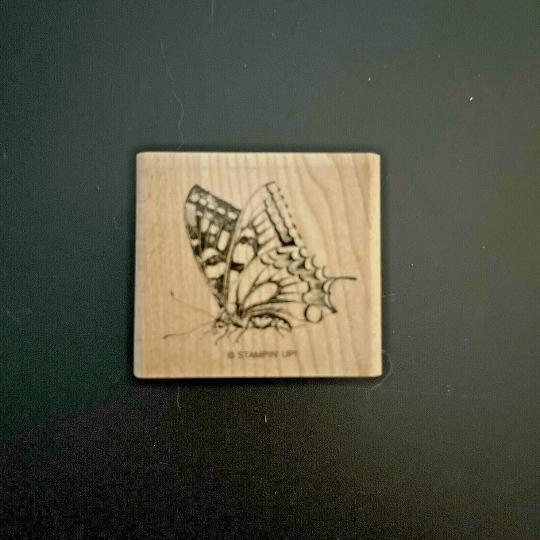 Stampin Up Wood Mounted Rubber Stamp Butterfly Stamp Small - Etsy
