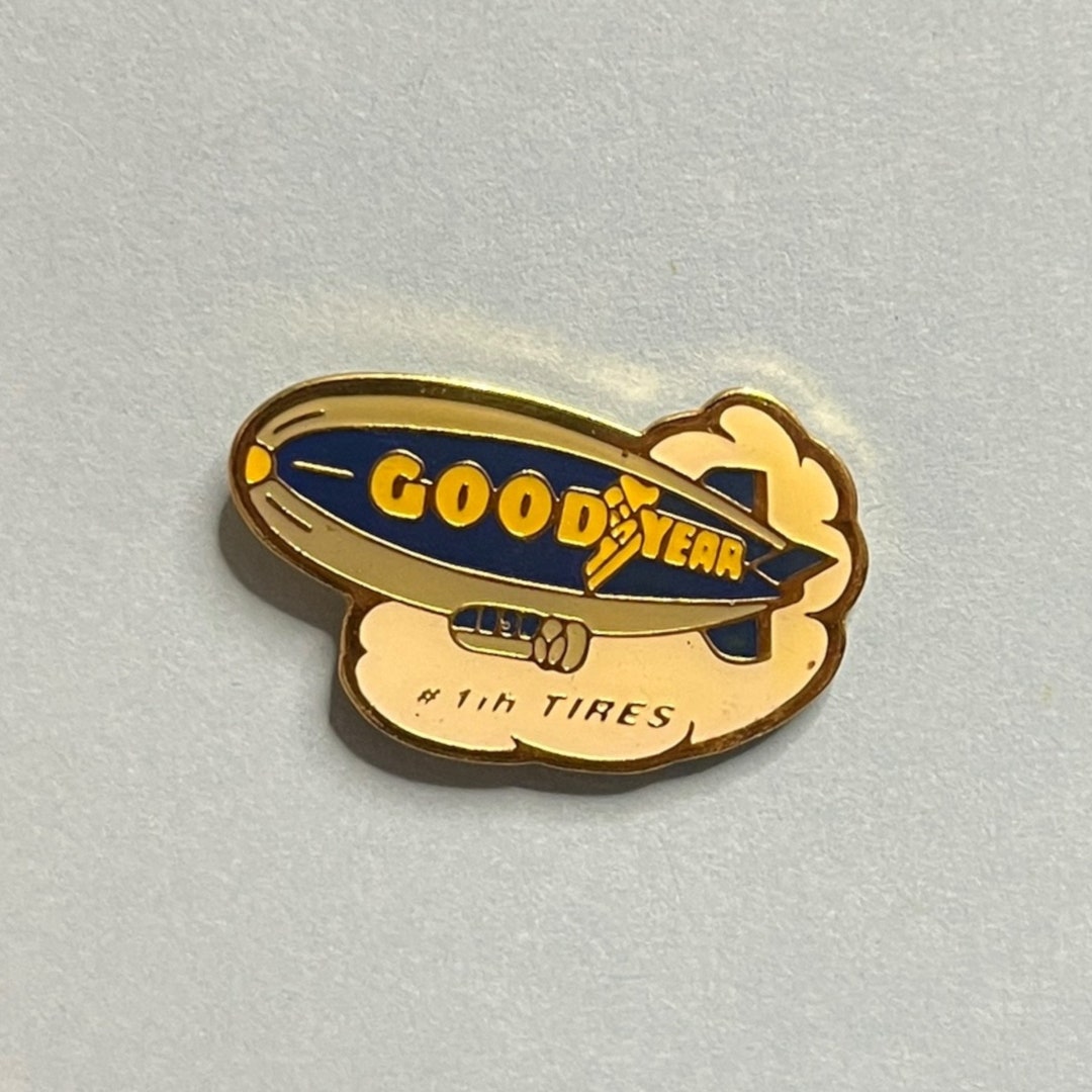 Vintage Goodyear BLIMP 1 IN TIRES Goodyear Tires Advertising Hat Lapel ...