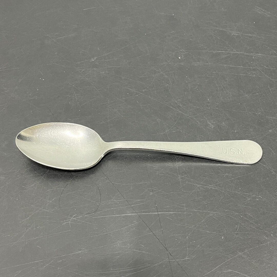 US Navy USN Stainless Steel Spoon Military Mess Hall Utensil National ...