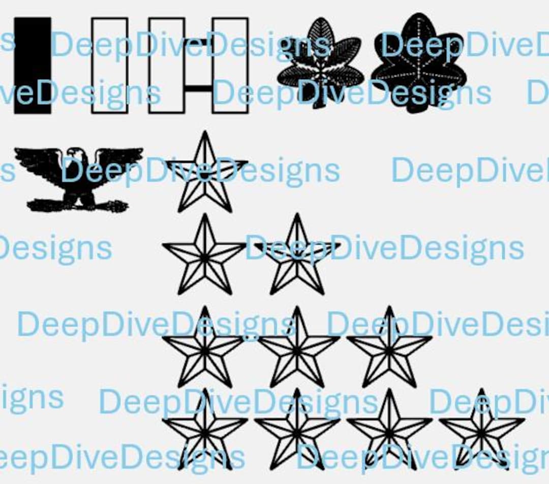 US Navy Officer Rank Insignia SVG Pack - Etsy