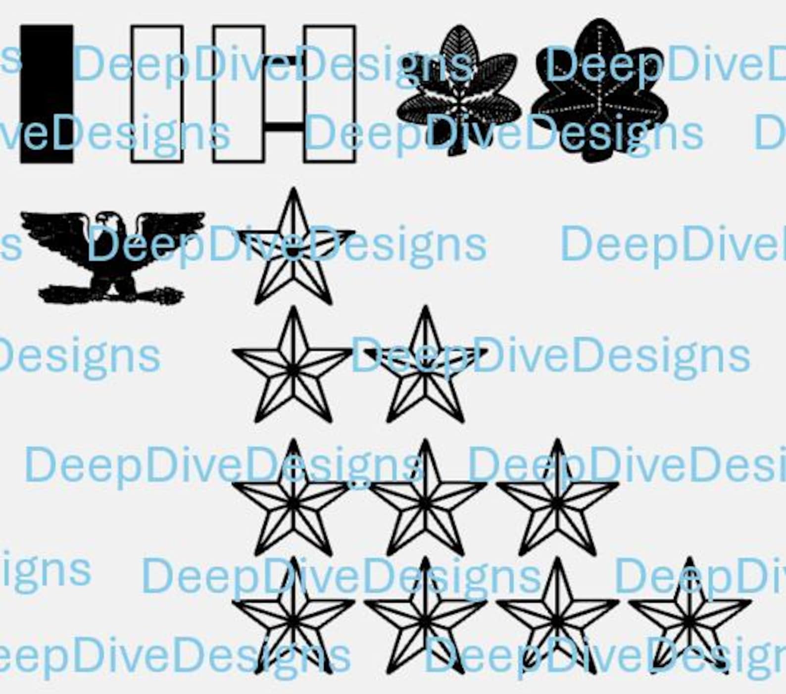 US Navy Officer Rank Insignia SVG Pack - Etsy