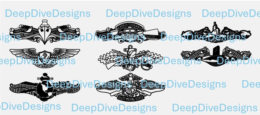 US Navy Fleet Enlisted Warfare Pin Combination Pack (SVG) - Etsy