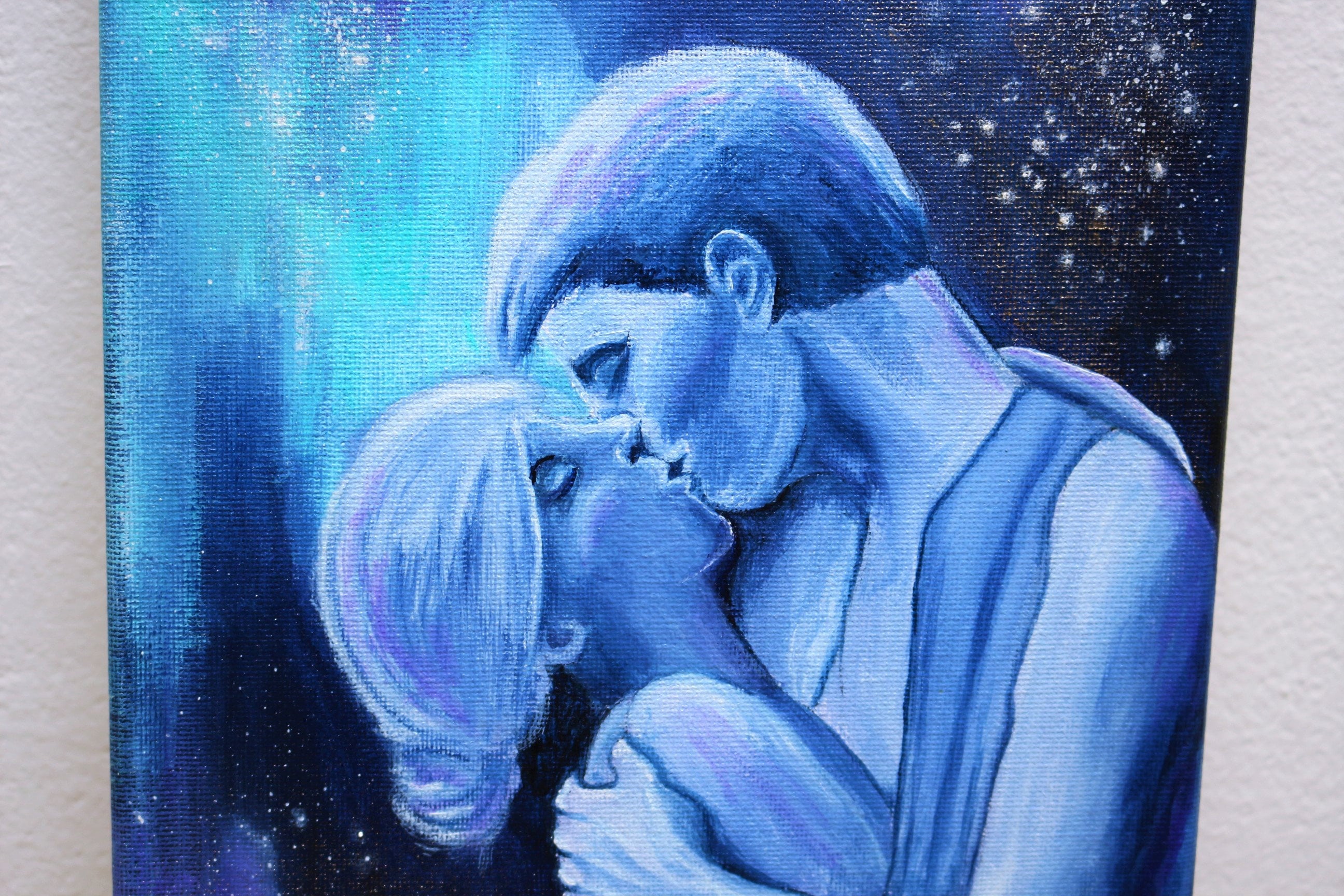 Original Gemälde Kuss Liebespaar Gemälde Acryl auf Leinwand | Etsy