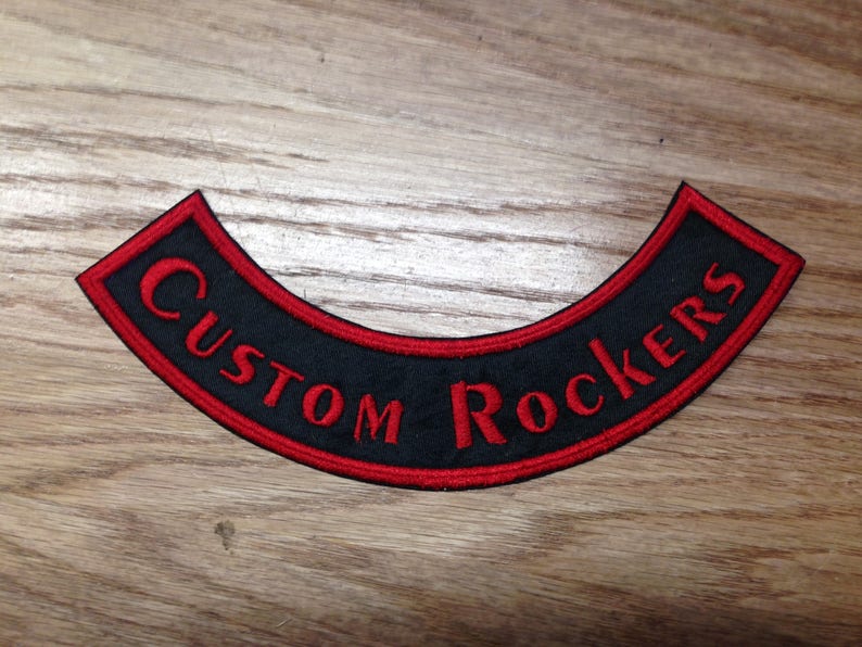 Custom Rocker Biker Patches Black Base - Etsy