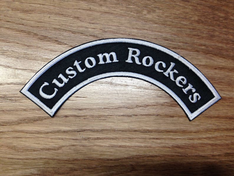 Custom Rocker Biker Patches Black Base - Etsy