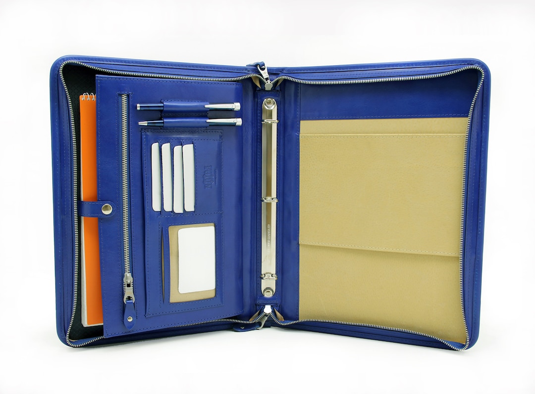 Leather Organizer, Personalized Leather Portfolio Men, Leather Document ...