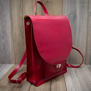 Leather Backpack,backpack Bag, Red Leather Backpack, Leather Back Pack ...