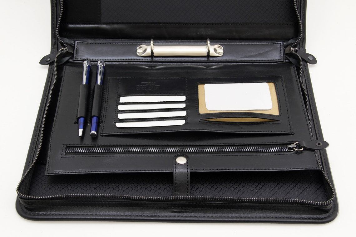 Leather Ring Binder, Laptop Bag, Sleeve for Computer, Document Holder ...