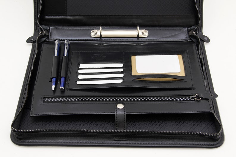 Leather Ring Binder, Laptop Bag, Sleeve for Computer, Document Holder ...