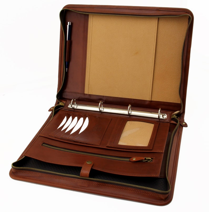 Leather Organizer Personalized Leather Portfolio Leather - Etsy