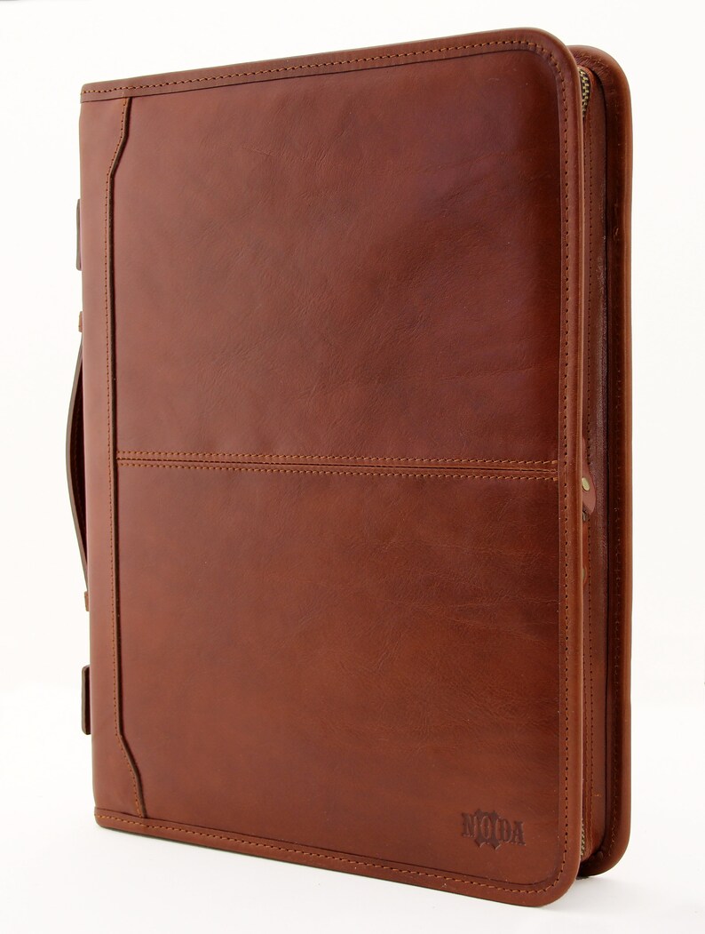 Leather Organizer, Personalized Leather Portfolio Men, Leather Document ...