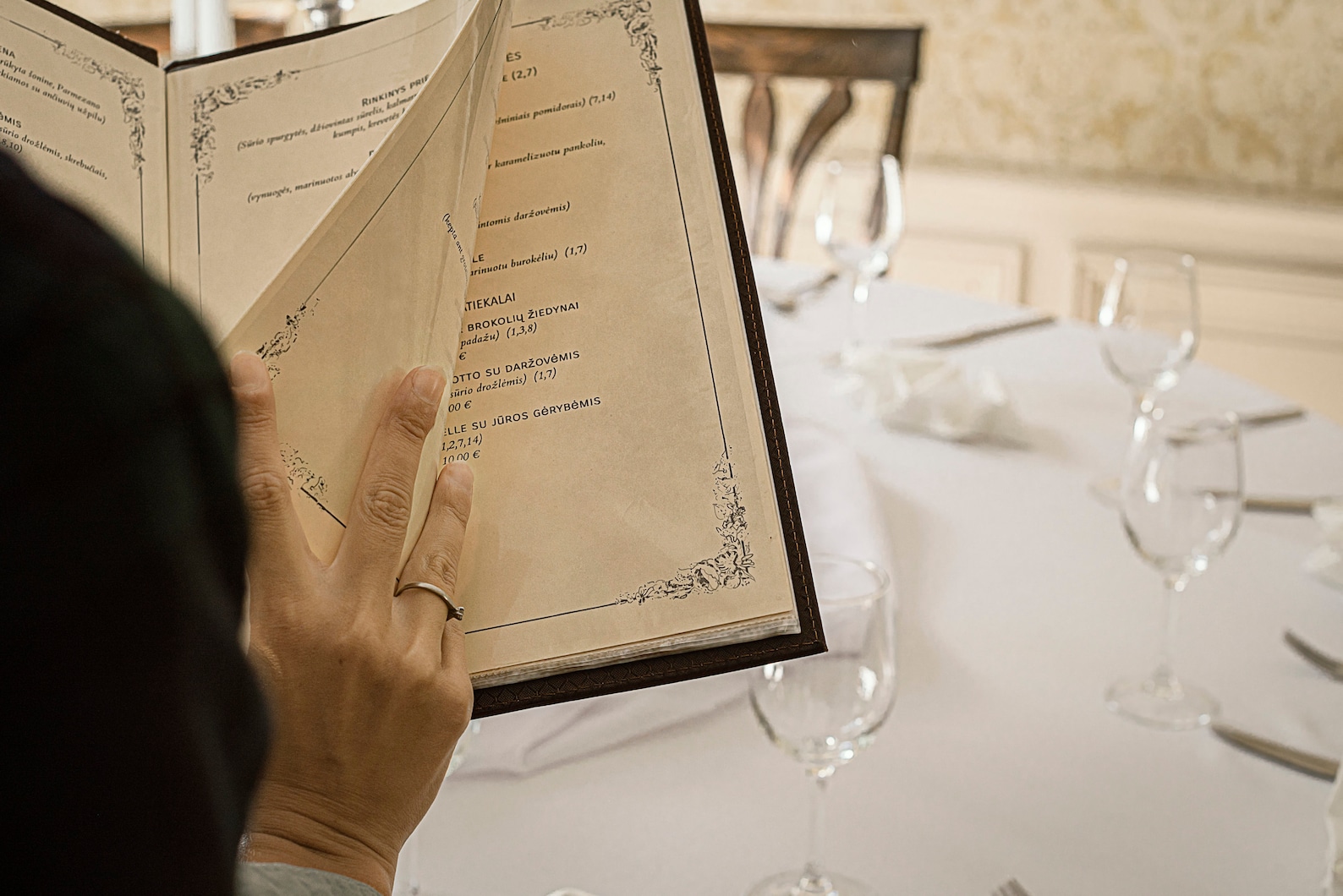 Noda Genuine Leather Custom Restaurant Menu Folder - Branded Menu Cover ...