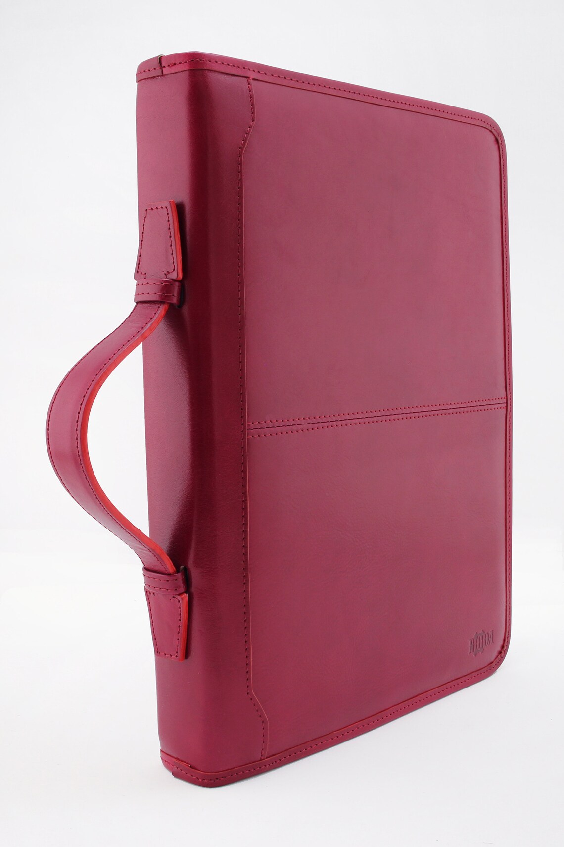 Handmade Genuine Leather 3 Ring Binder Portfolio Document Organizer ...