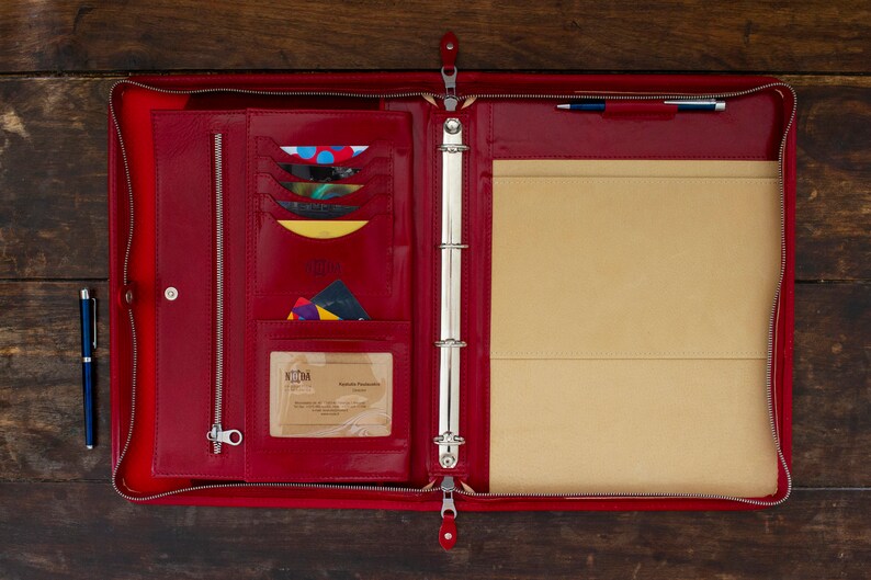 Leather Organizer Personalized Leather Portfolio Leather - Etsy