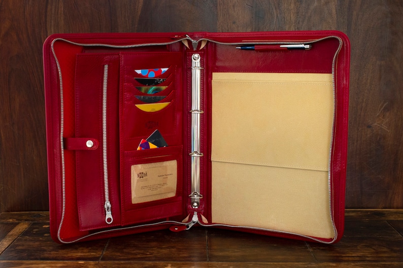 Leather Organizer Personalized Leather Portfolio Leather - Etsy