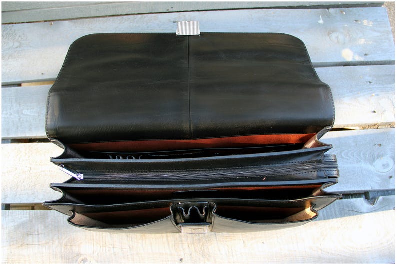 Italian Genuine Leather Briefcase Business Satchel Bag - Etsy