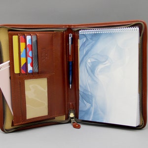 Leather Padfolio A5, Leather Portfolio A5, Leather Organizer A5, Half ...