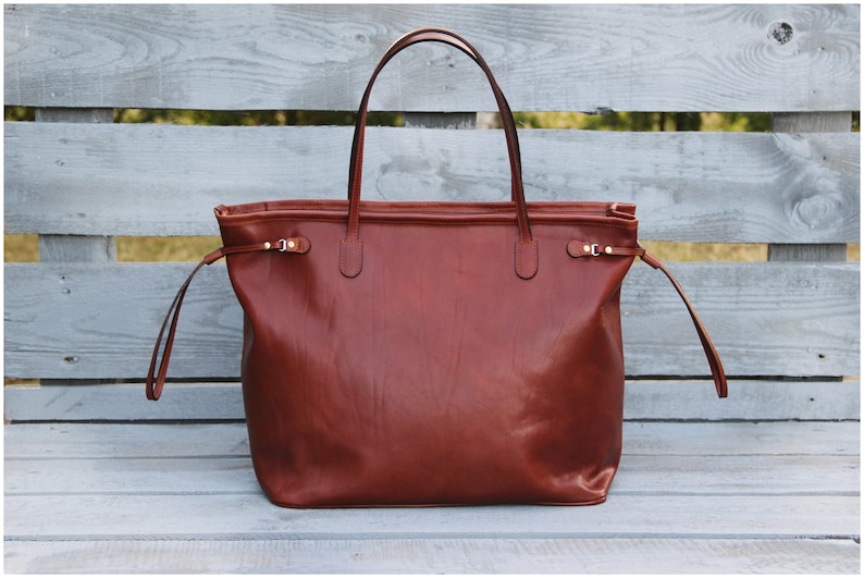 Leather Handbag Large Satchel Bag, Red Leather Tote - Etsy
