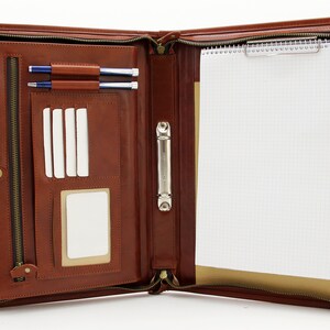 Leather Ring Binder, Laptop Bag, Sleeve for Computer, Document Holder ...