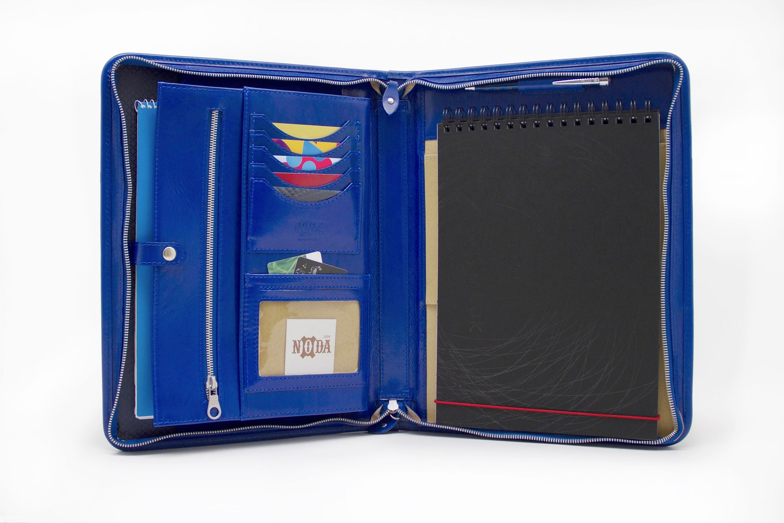 Leather Business Portfolio Case, Green Folio Cover for A4 and Letter ...