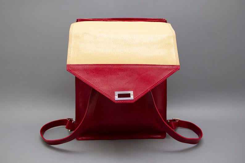 Leather Backpack,backpack Bag, Red Leather Backpack, Leather Back Pack ...