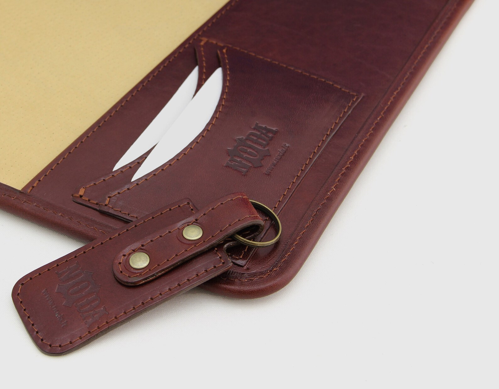 A5 Leather Notebook Cover/ leather portfolio red/ leather | Etsy