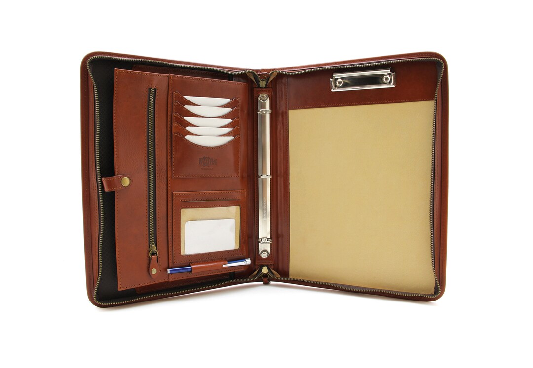 Leather Organizer, Personalized Leather Portfolio Men, Leather Document ...