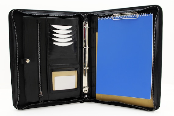 Italian Leather Padfolio Legal Pad Portfolio Zip Folio A4 | Etsy