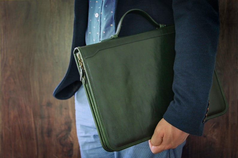 Leather Organizer A4, Leather Document Folder, Leather Portfolio A4 ...