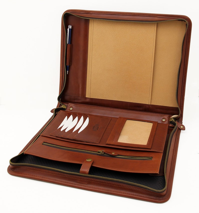 Leather Doucument Folder A4 Leather Notepad Case Noda | Etsy