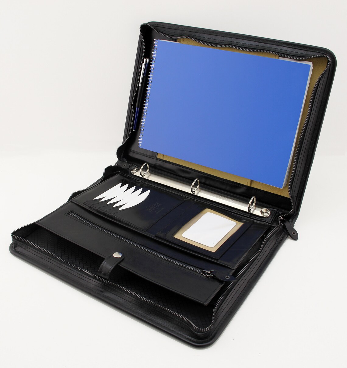 Italian Leather Folder Zipped Business Portfolio Leather 3 - Etsy