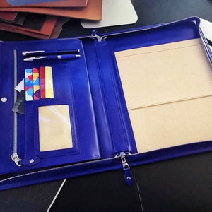 Leather Notepad Folio, Executive Organizer, iPad Folder, Business ...