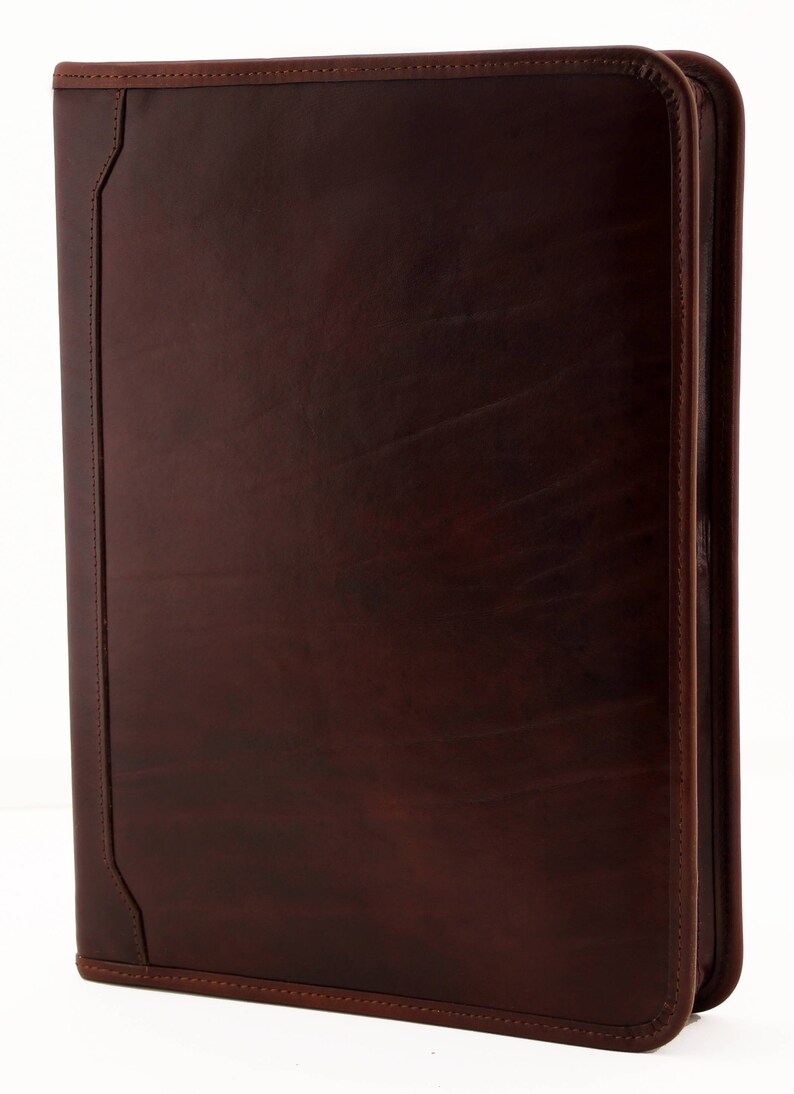 Business Leather Portfolio Zipper Conference Folder Legal | Etsy
