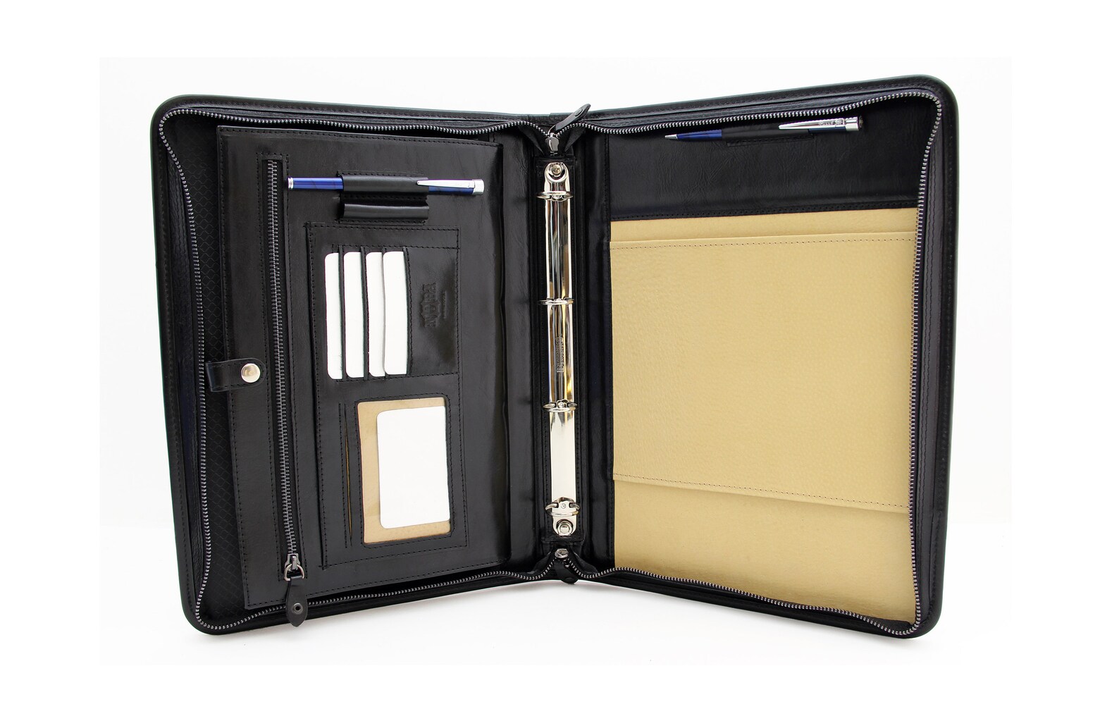 Italian Leather Porfolio Zipper Business Folder Conference A4 Folder ...