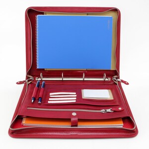 Zip Portfolio / Case Ring Binder / Zippered Binder Pockets / Handmade ...