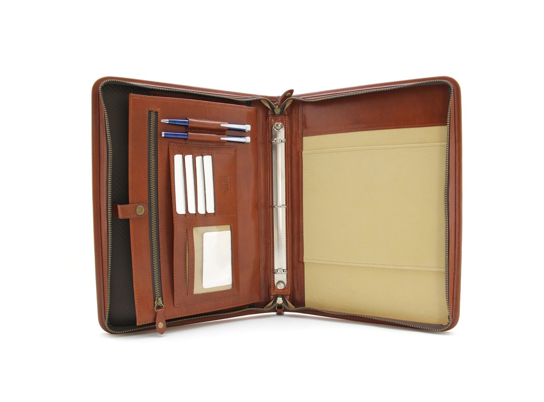 Leather Organizer, Personalized Leather Portfolio Men, Leather Document ...