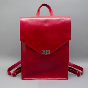 Leather Backpack,backpack Bag, Red Leather Backpack, Leather Back Pack ...