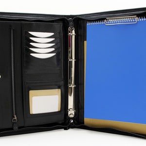 Personalized Leather Portfolio, 3 Ring Binder Portfolio, Padfolio for ...