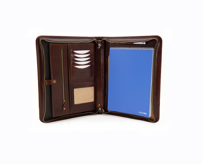 Business Leather Portfolio, Zipper Conference Folder, Legal Pad Folio ...