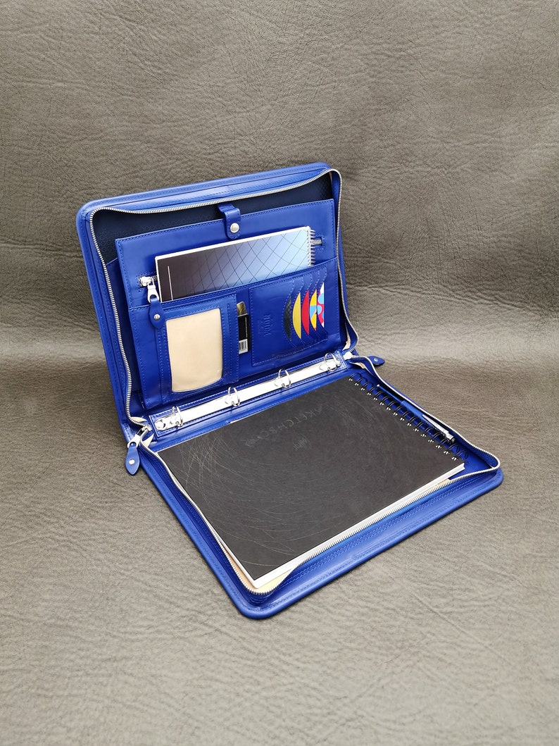 Leather Organizer, Personalized Leather Portfolio, Leather Document ...